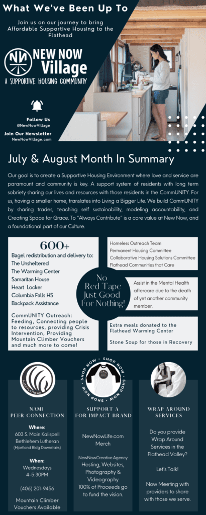 July and August 2023 Month in Summary | New Now Village